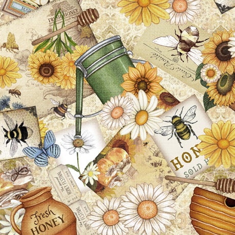 Sweet as Honey Bee and Garden Collage | Knotty Stitches